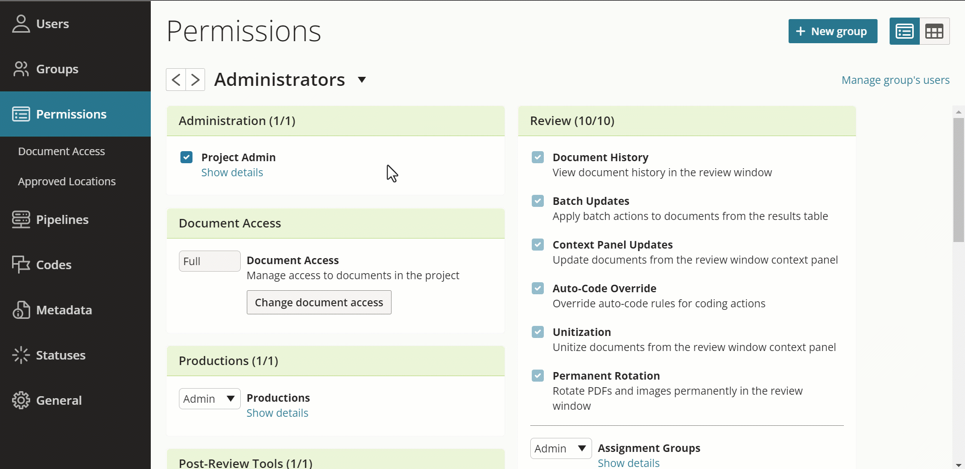 User Groups and Project Permissions – Knowledge Base