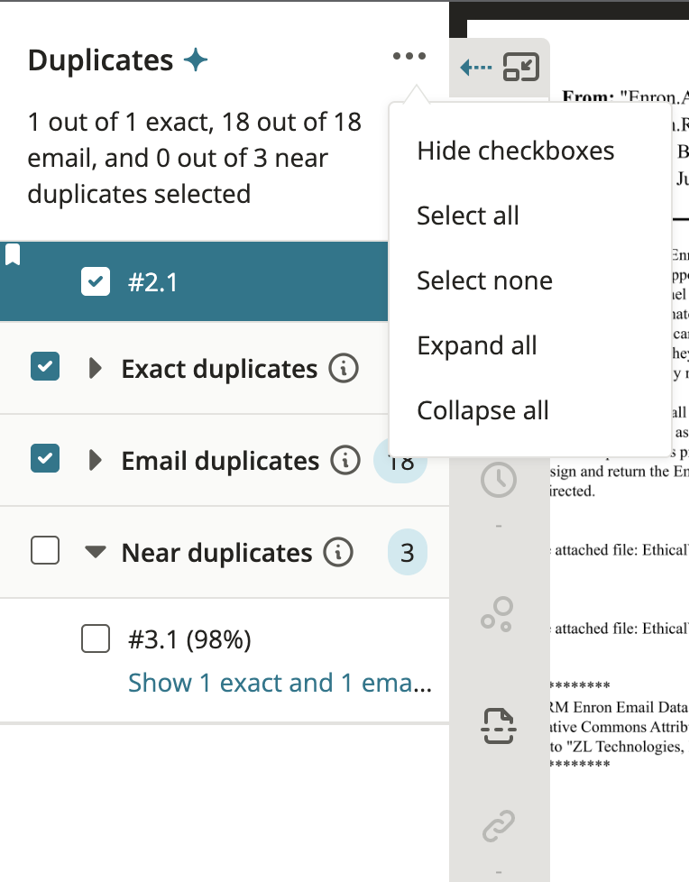 Context Panel: View and Batch Code Related Documents in Review Window ...