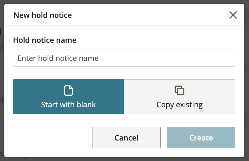 Legal Holds: Hold Notices – Knowledge Base