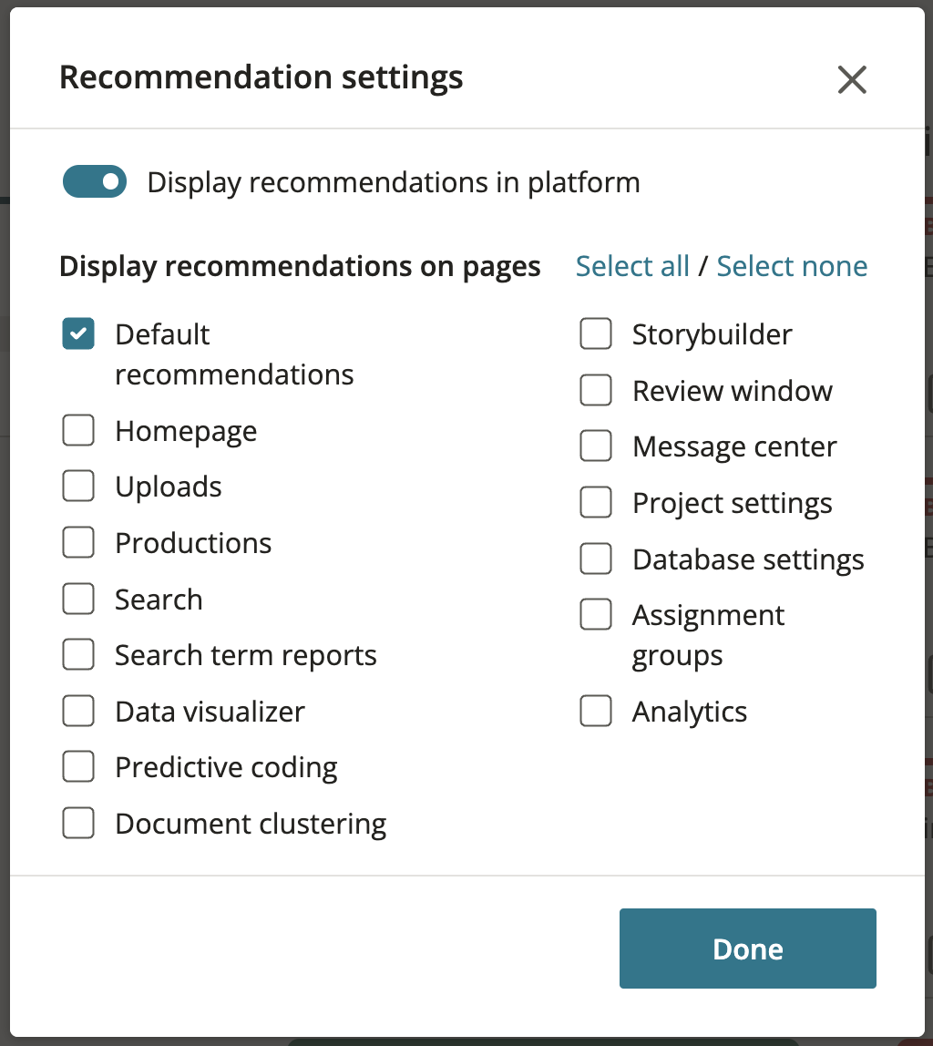 Smart Recommendations – Knowledge Base