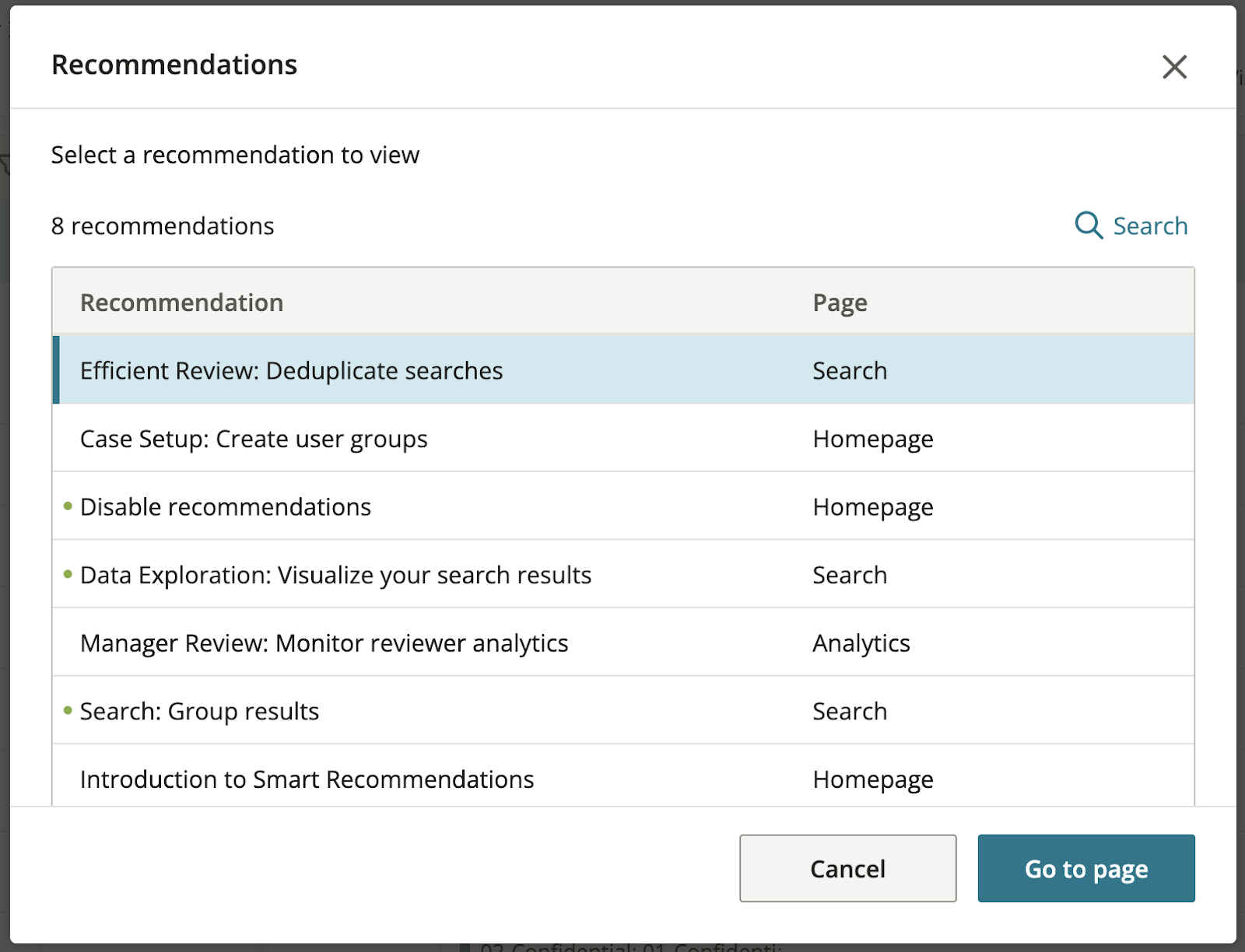 Smart Recommendations – Knowledge Base