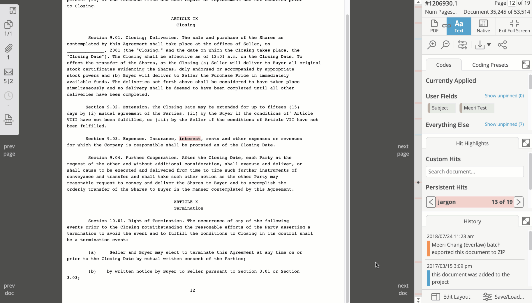 Navigating and viewing documents in the review window – Knowledge Base