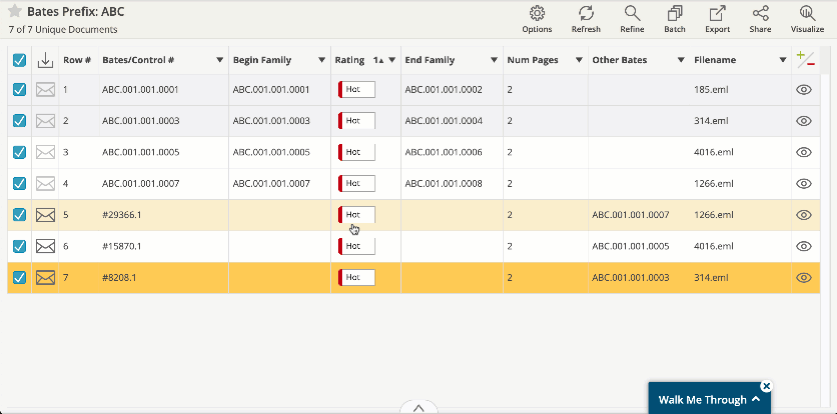 Search Results Table – Knowledge Base