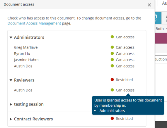 Document Access Management – Knowledge Base
