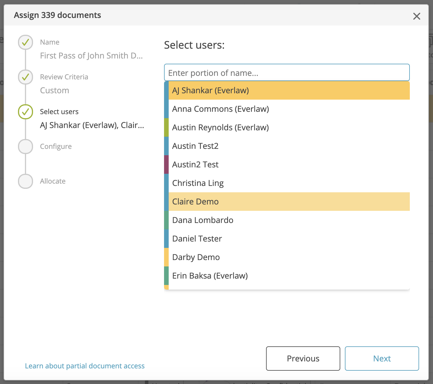 Sample Assignment Workflow - Responsiveness and Privilege Review – Knowledge Base