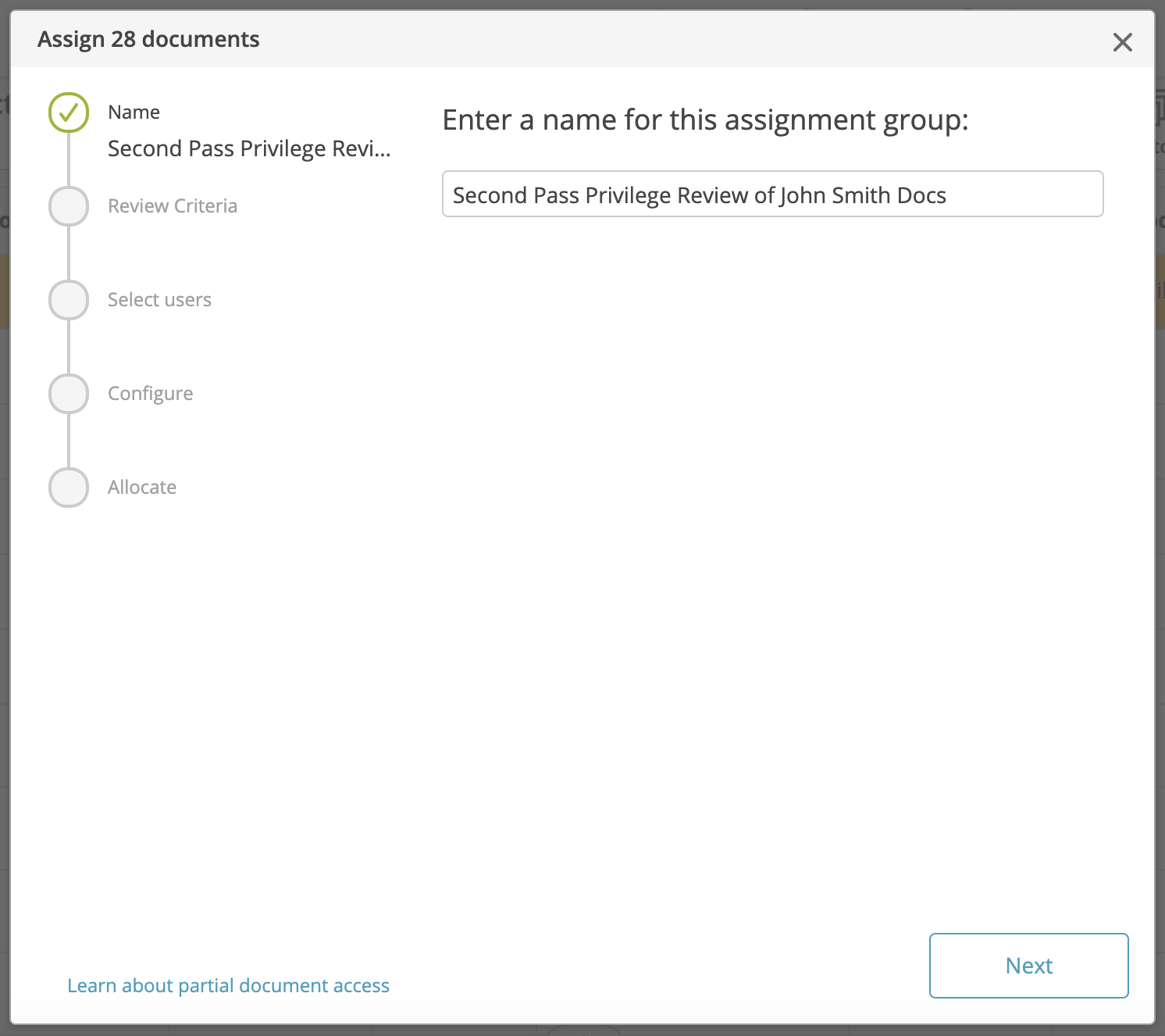 Sample Assignment Workflow - Responsiveness and Privilege Review – Knowledge Base