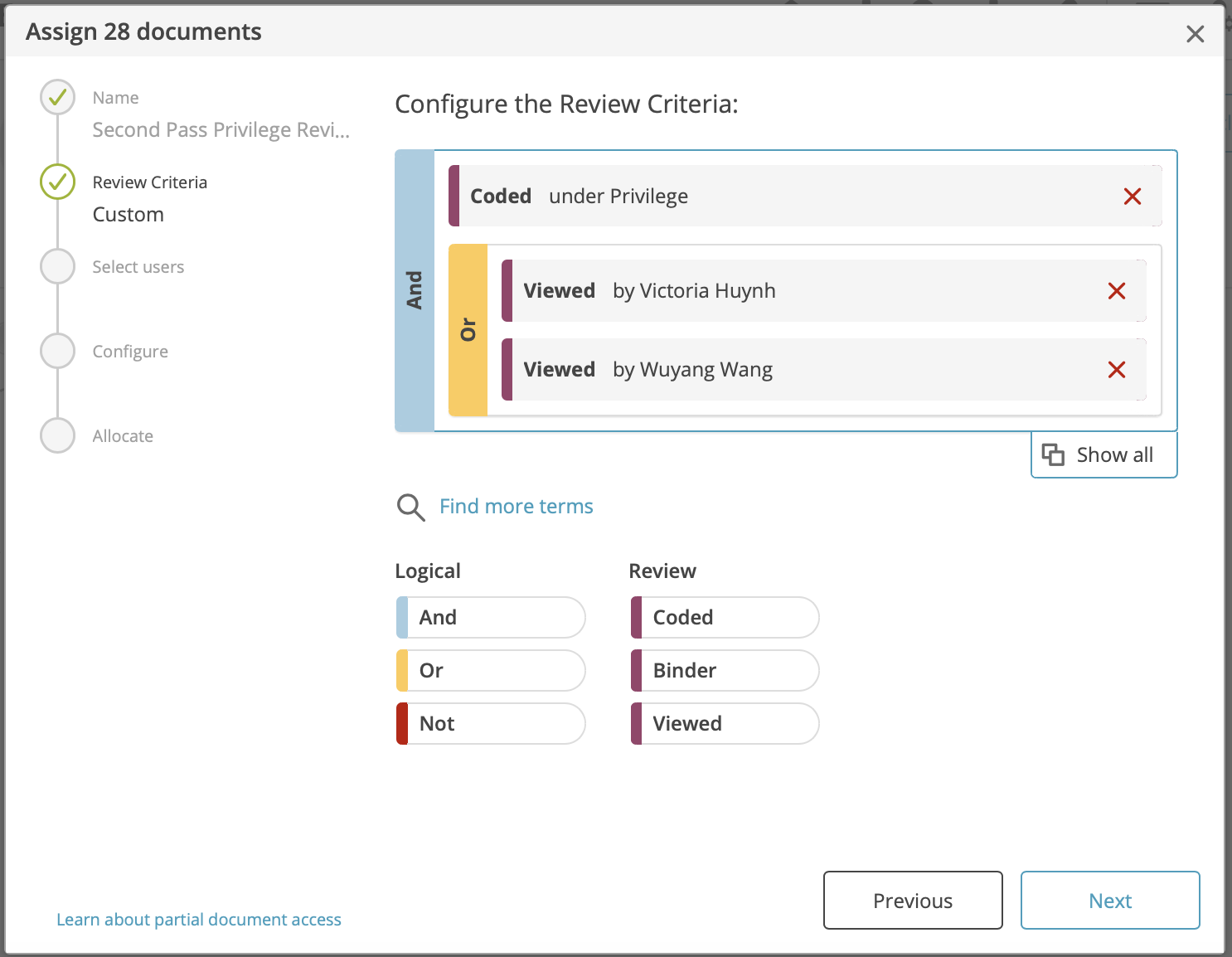 Sample Assignment Workflow - Responsiveness and Privilege Review – Knowledge Base