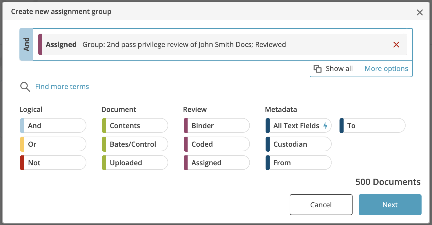 Sample Assignment Workflow - Responsiveness and Privilege Review – Knowledge Base