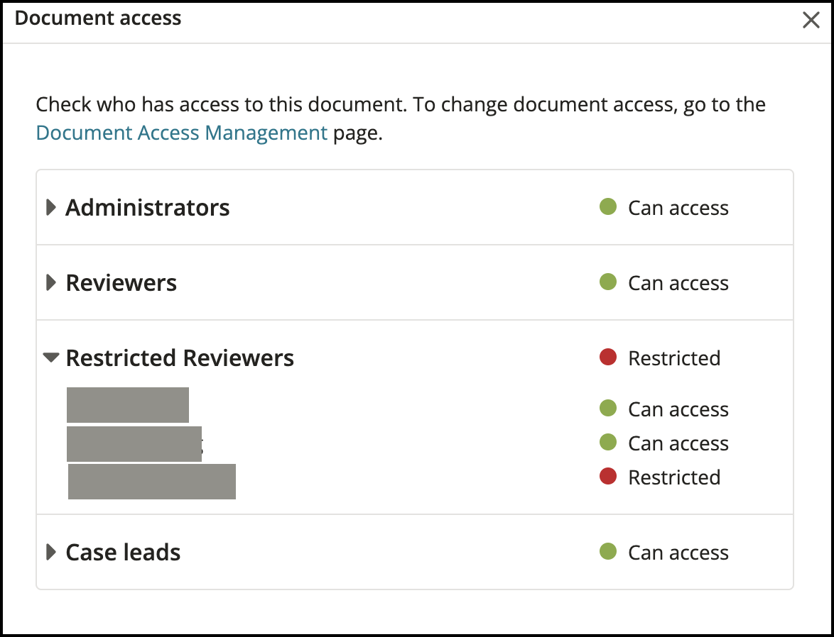 Document Access Management Knowledge Base