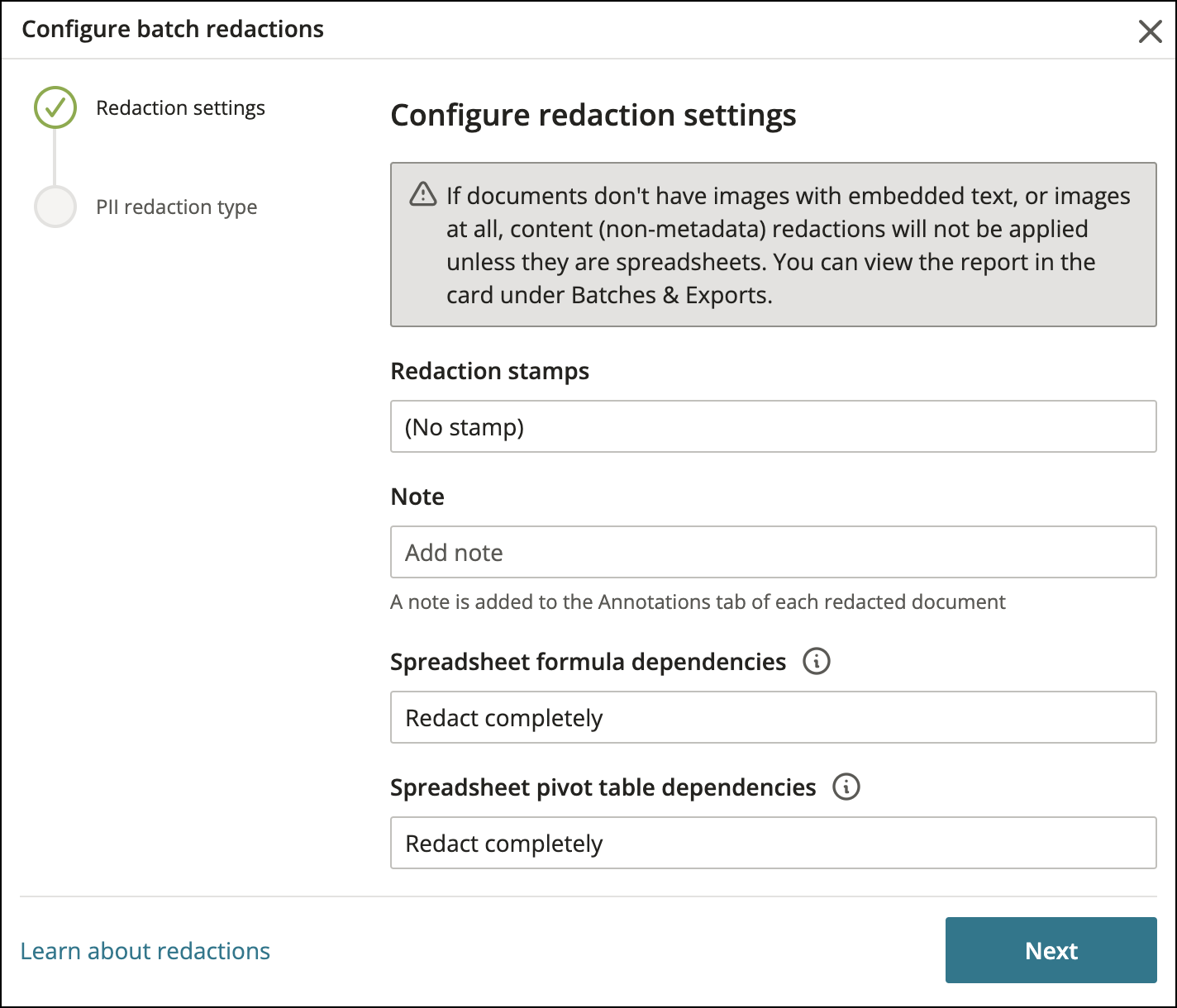 Batch Redaction – Knowledge Base