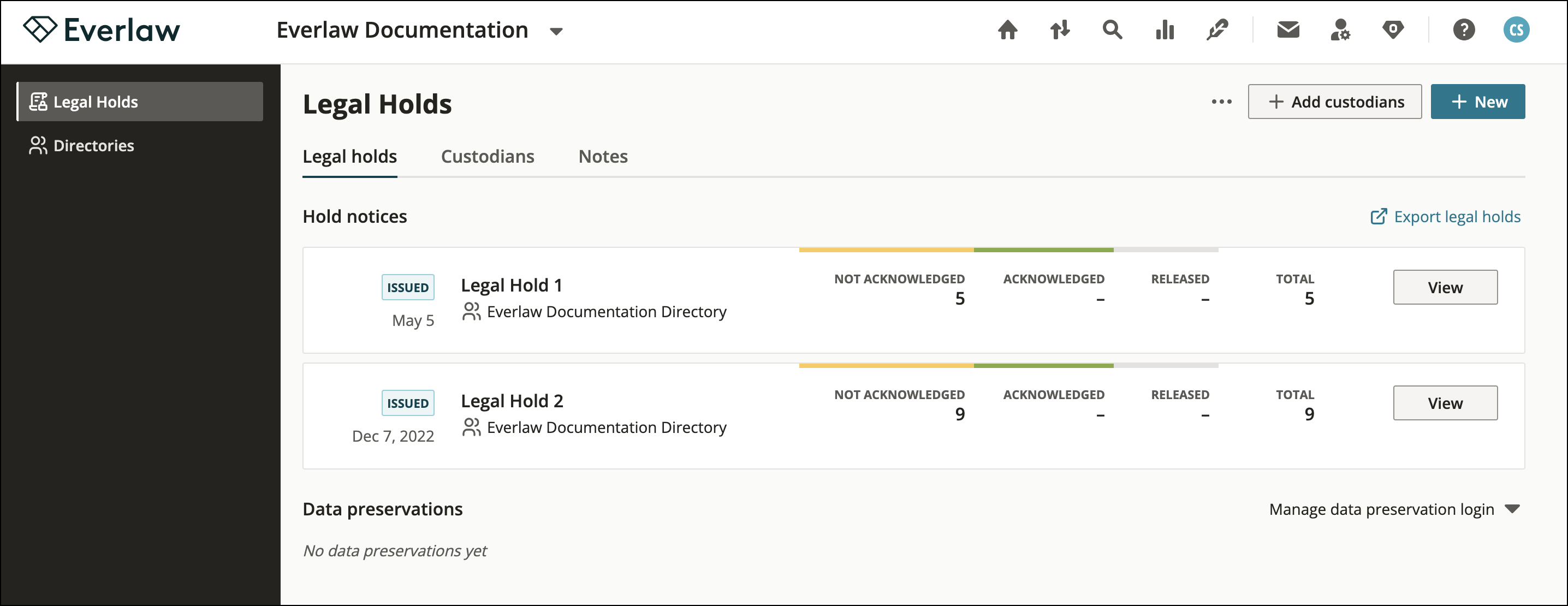 Legal Holds: Hold Notices – Knowledge Base