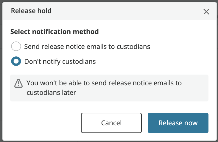 Legal Holds: Hold Notices – Knowledge Base