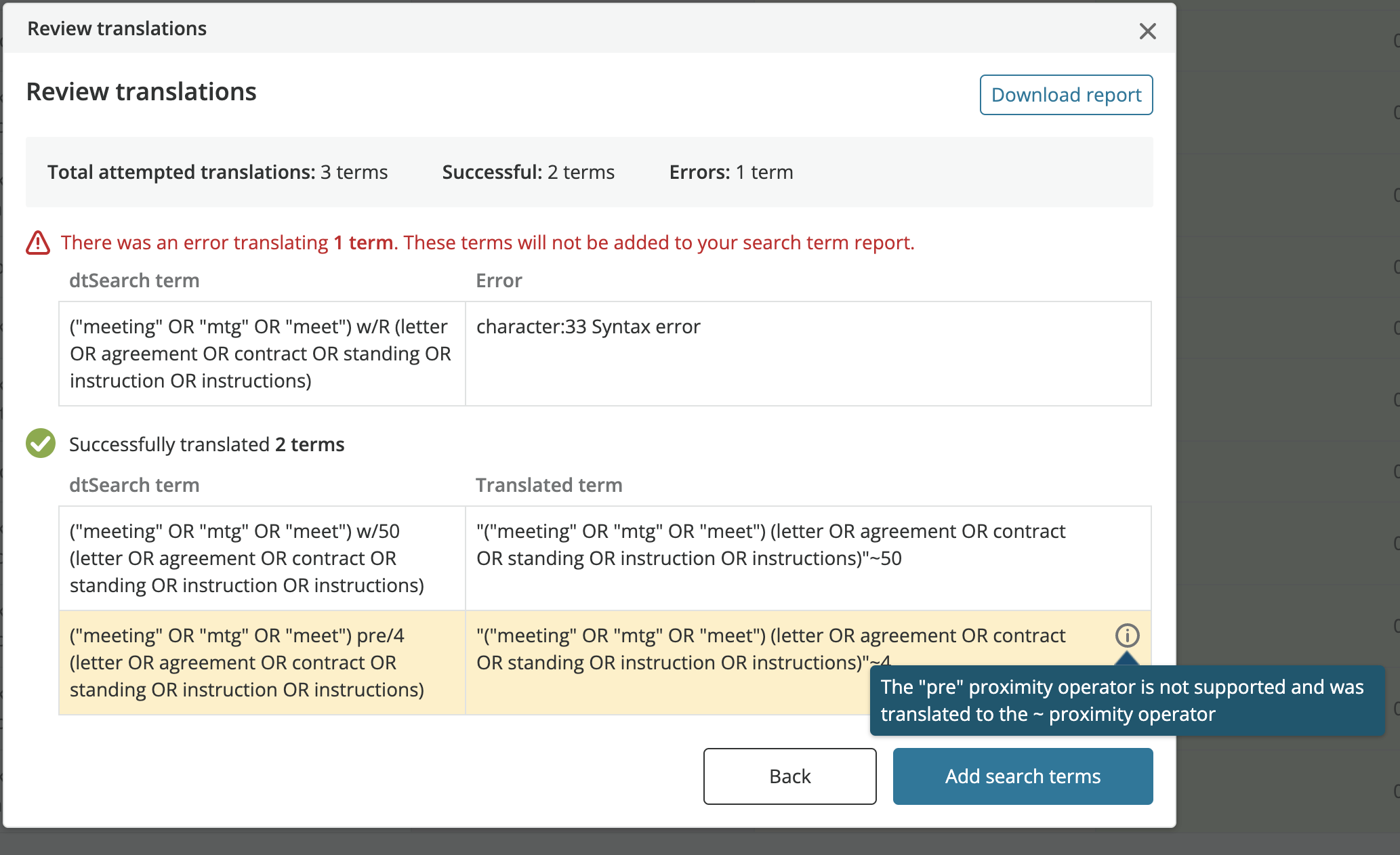 dtSearch® Translation – Knowledge Base