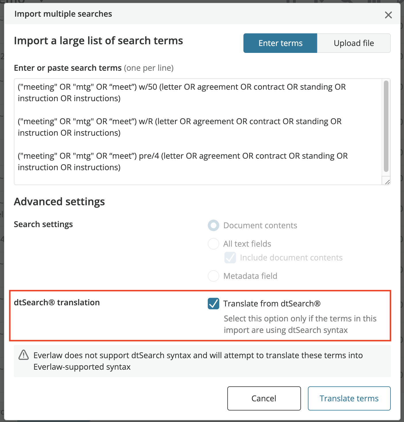 dtSearch® Translation – Knowledge Base